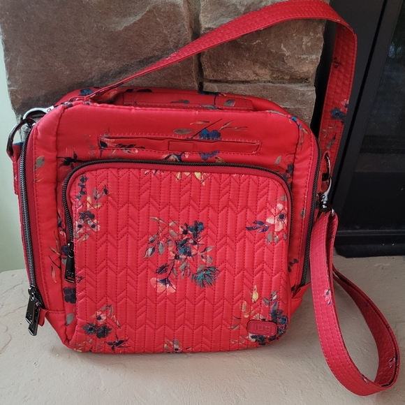 lug | Bags | Red Lug Ranger Quilted Floral Print Crossbody Bag | Poshmark